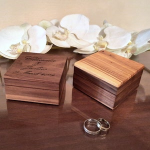 WALNUT Ring Bearer Box Ring Box Wedding Engagement Ring Box Wedding ...