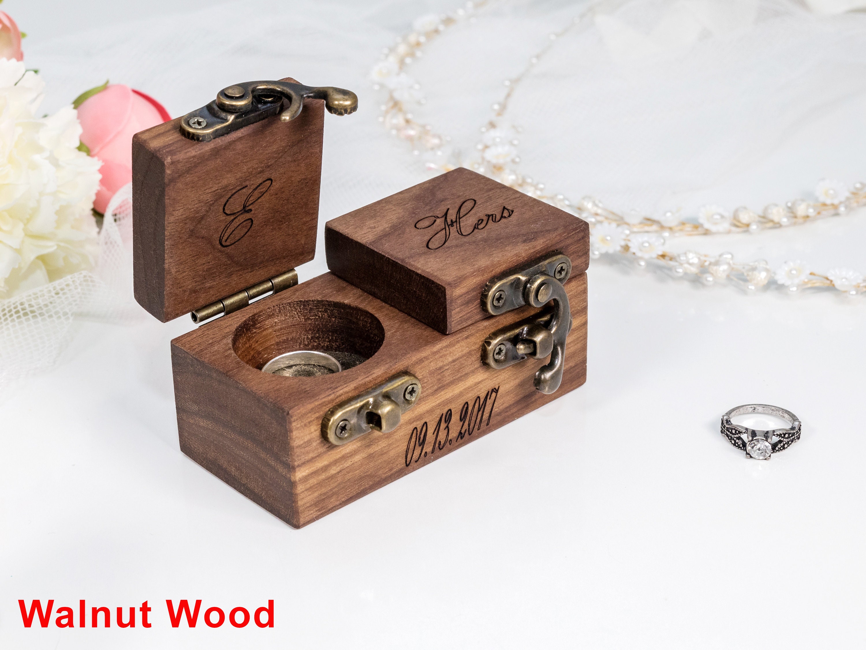 Ring bearer box ring box wedding engagement ring box wedding | Etsy