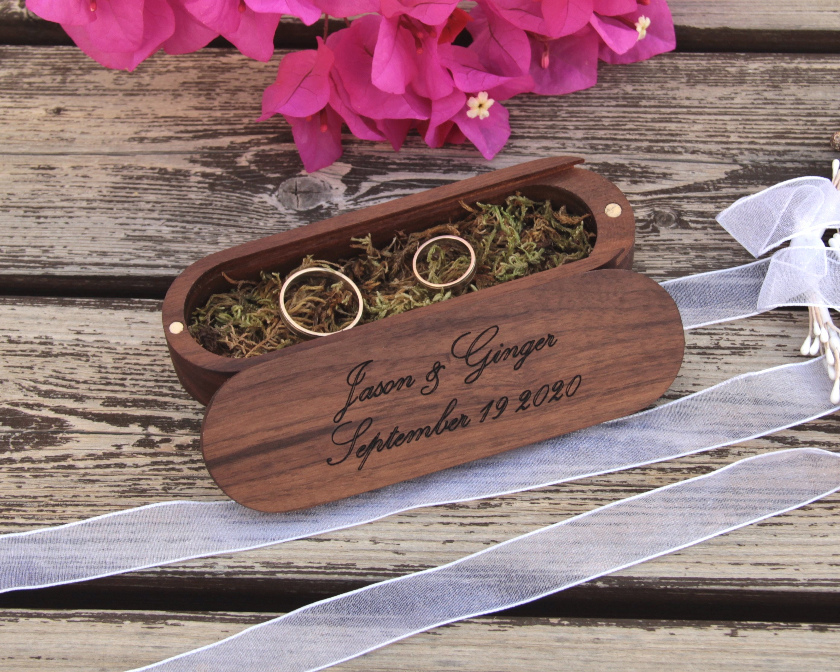 Rustic Ring Bearer Box Reclaimed Wood Ring Box Wood Ring Box | Etsy