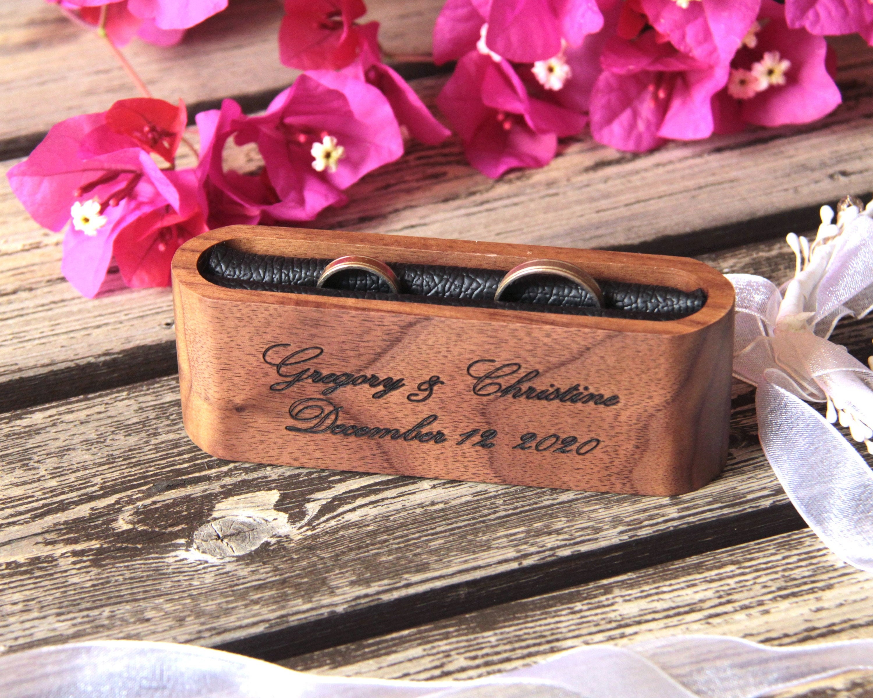 Rustic Ring Bearer Box Reclaimed Wood Ring Box Wood Ring Box | Etsy