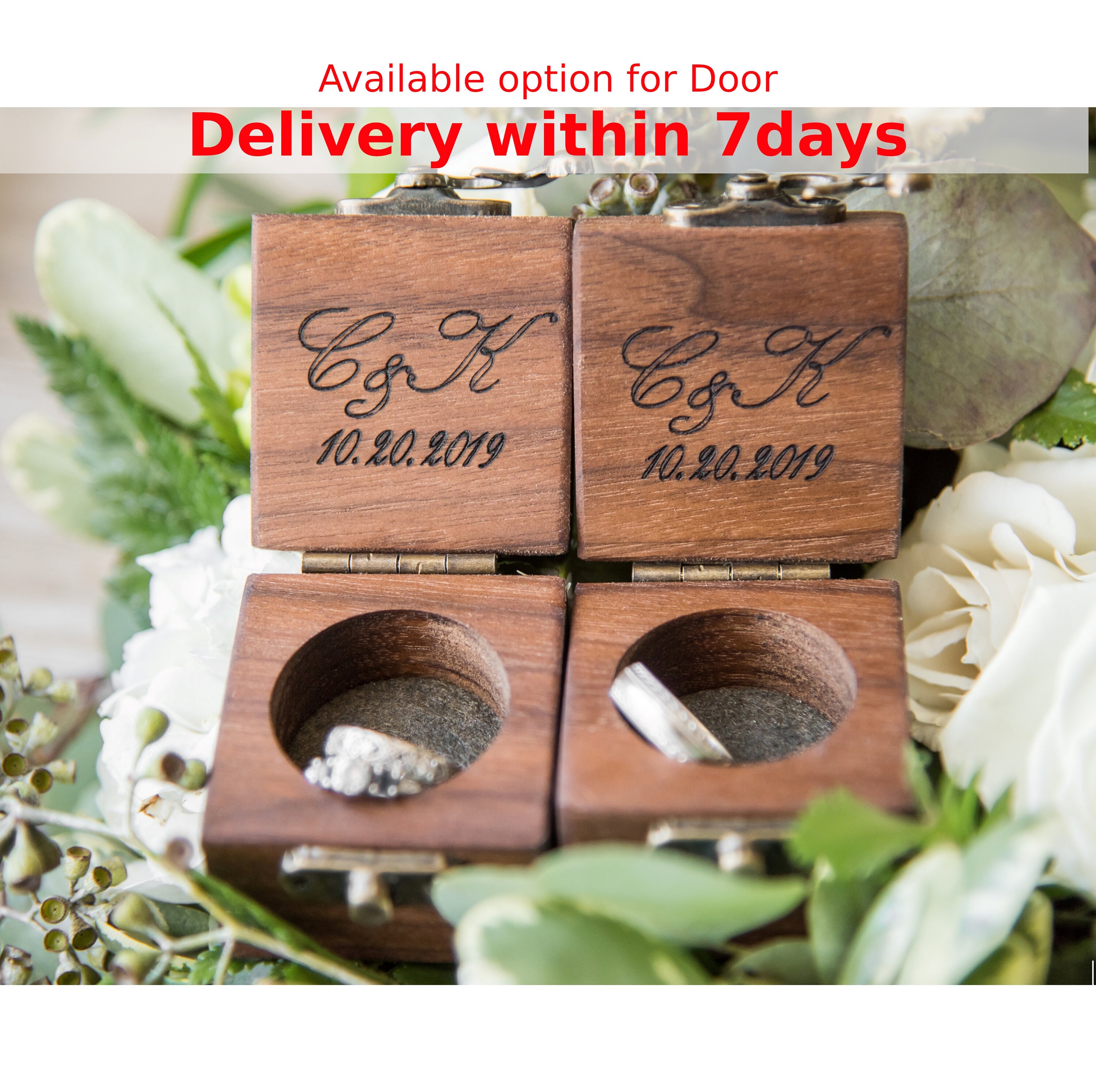 Ring box wedding ring box engagement ring box ring bearer box | Etsy