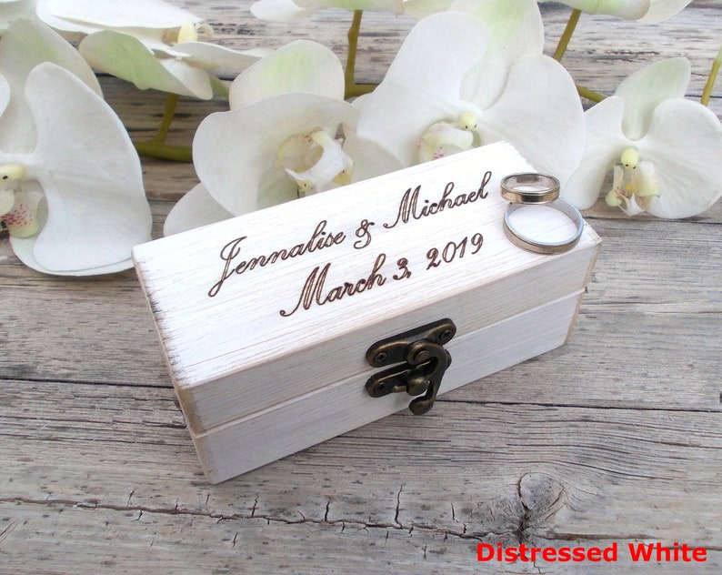 Rustic Ring Bearer Box Reclaimed Wood Ring Box Wood Ring Box - Etsy
