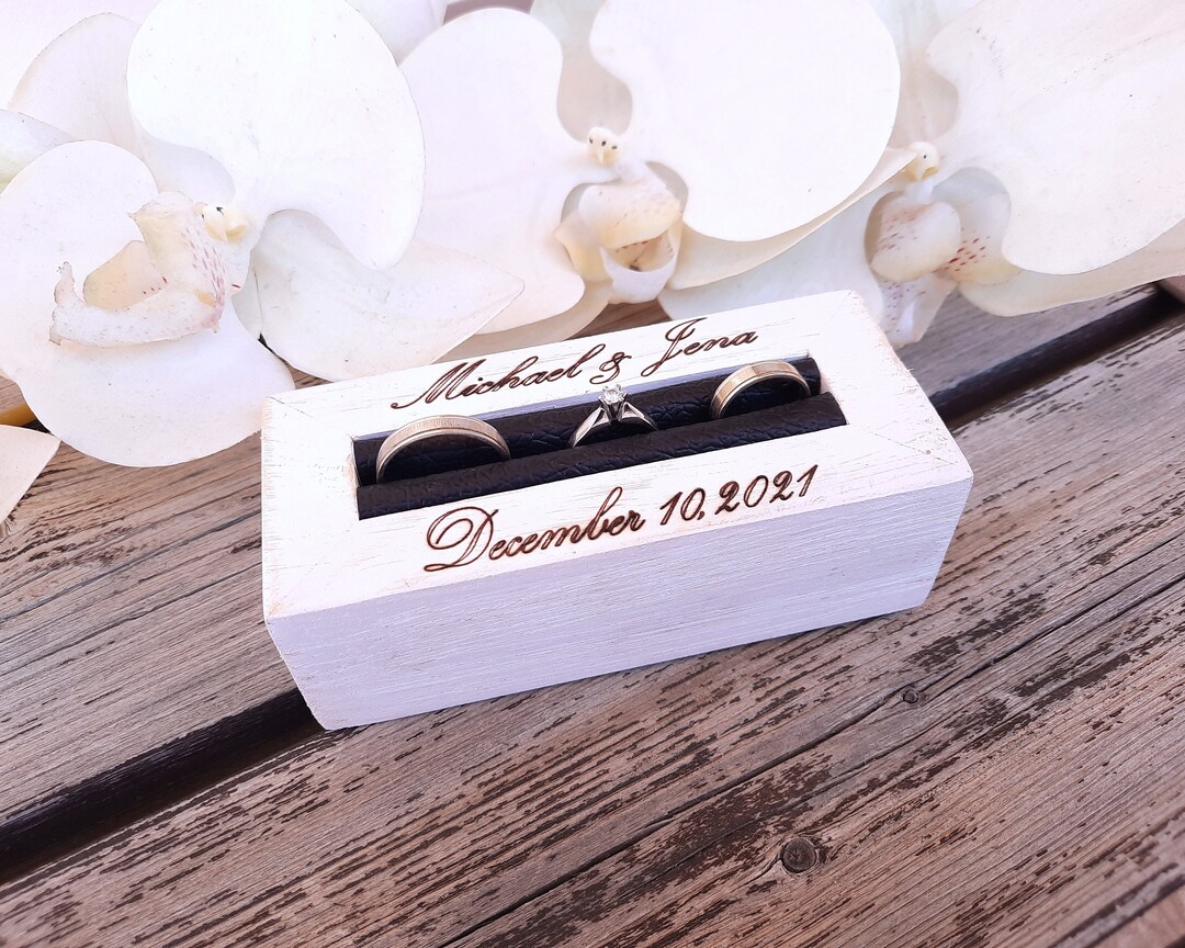 Rustic Ring Bearer Box Reclaimed Wood Ring Box Wood Ring Box Wedding ...