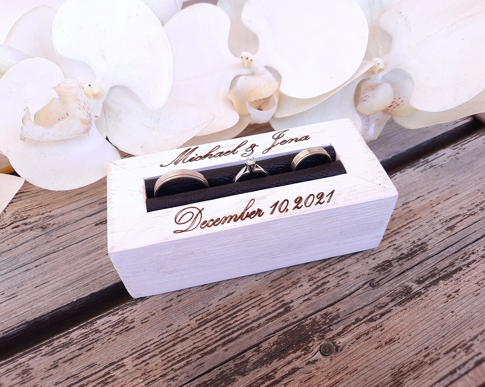 Rustic Ring Bearer Box Reclaimed Wood Ring Box Wood Ring Box - Etsy UK