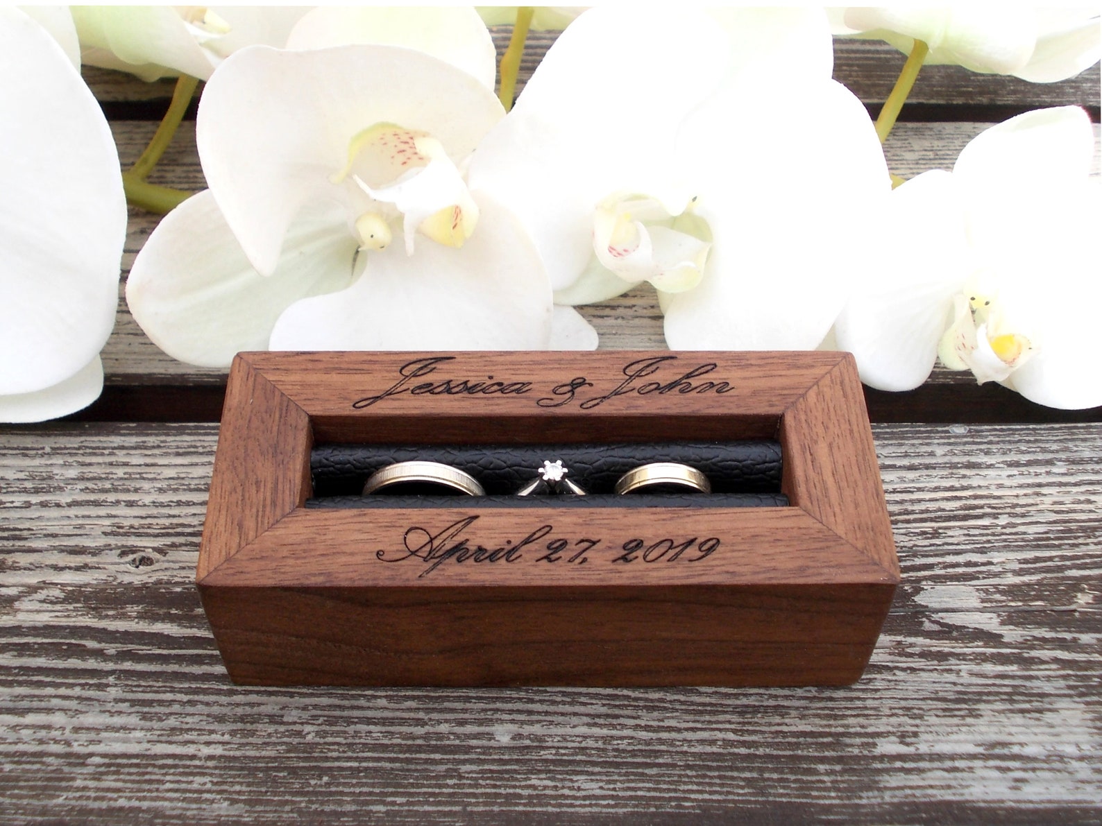 Rustic Ring Bearer Box Reclaimed Wood Ring Box Wood Ring Box | Etsy