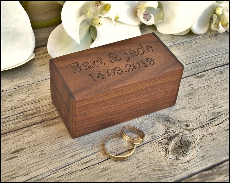 Rustic ring bearer box reclaimed wood ring box wood ring box | Etsy