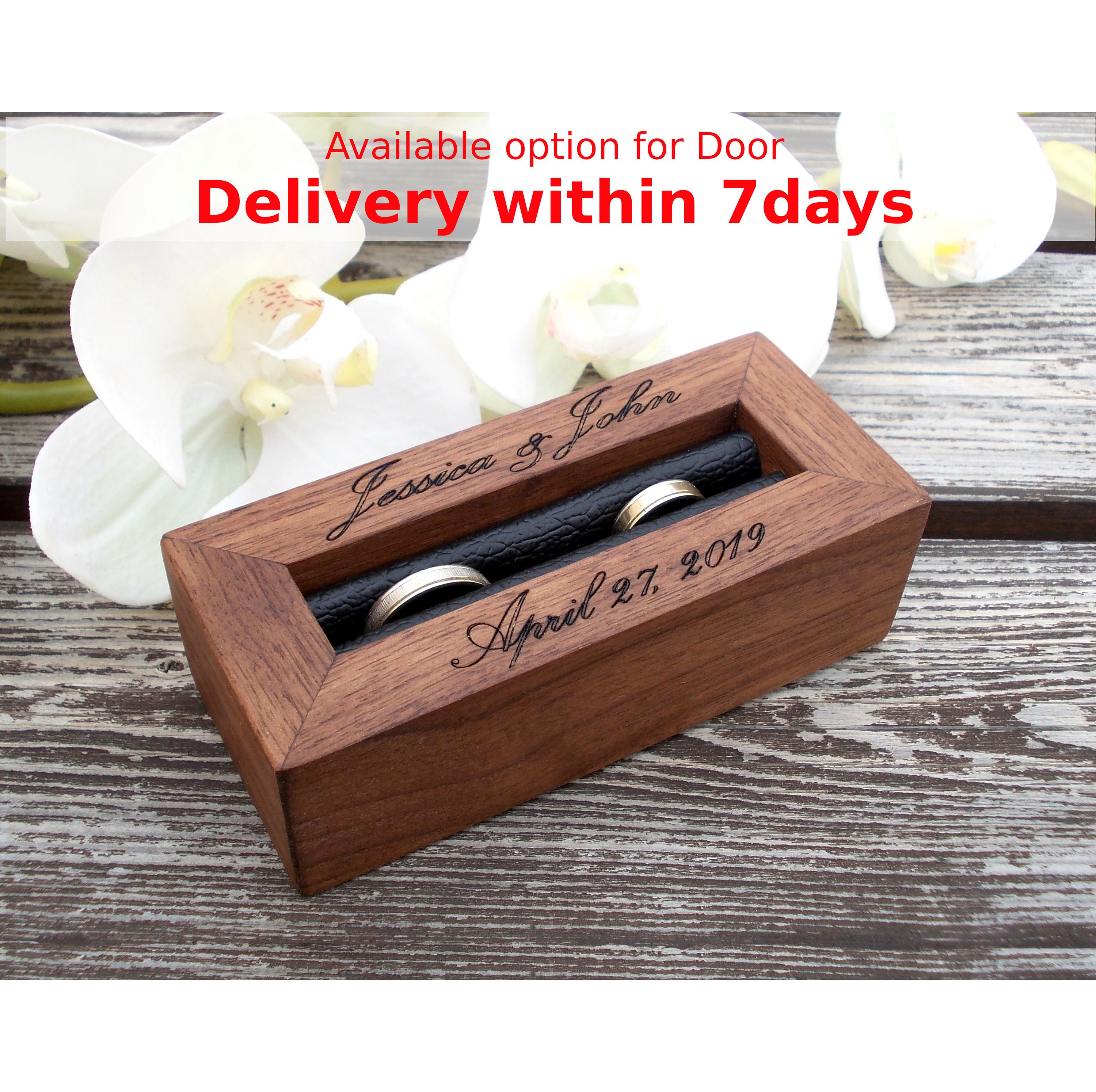 Rustic ring bearer box reclaimed wood ring box wood ring box | Etsy