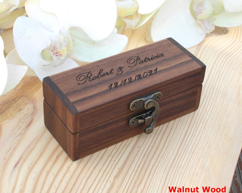 Rustic Ring Bearer Box Reclaimed Wood Ring Box Wood Ring Box - Etsy