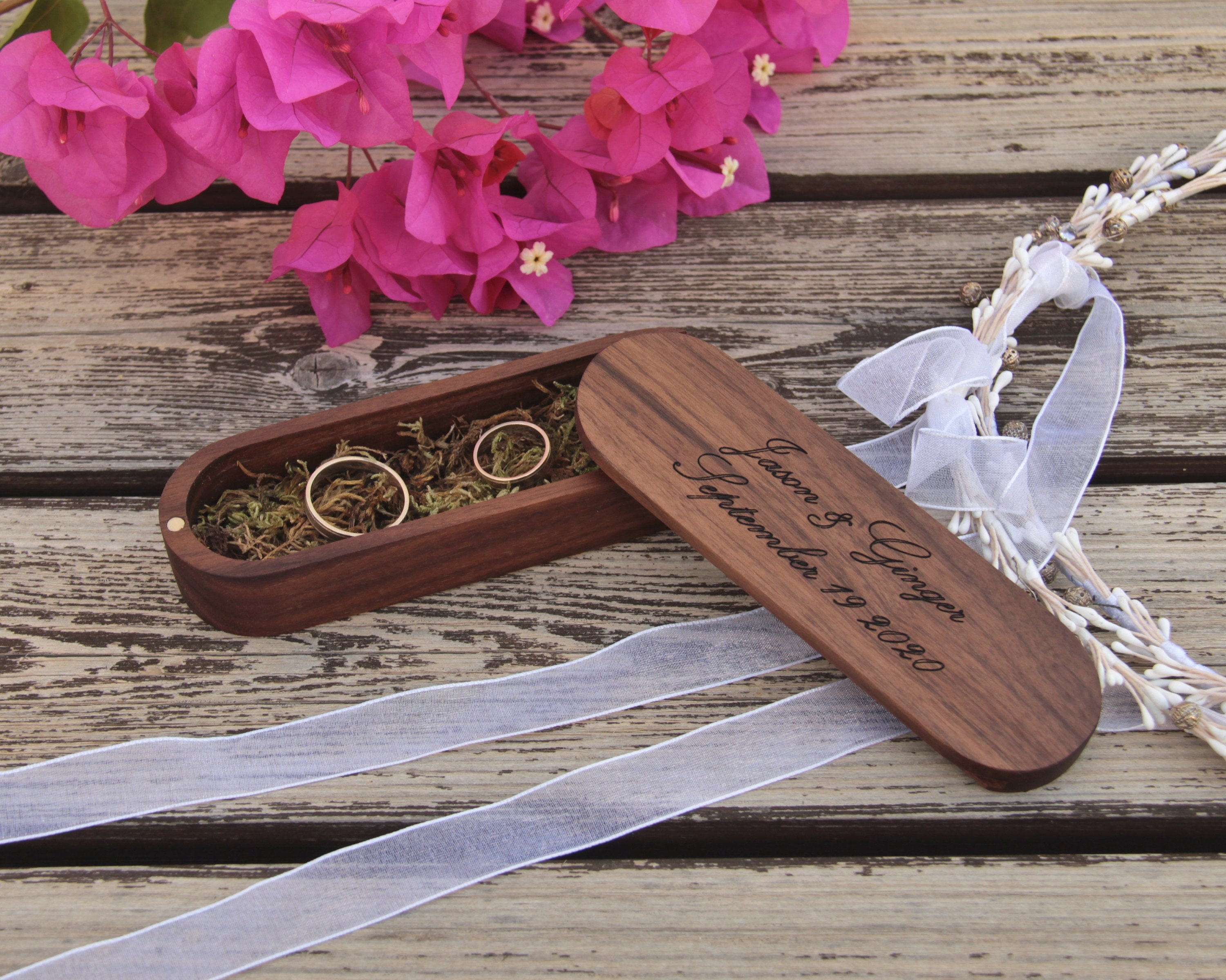 Rustic Ring Bearer Box Reclaimed Wood Ring Box Wood Ring Box | Etsy