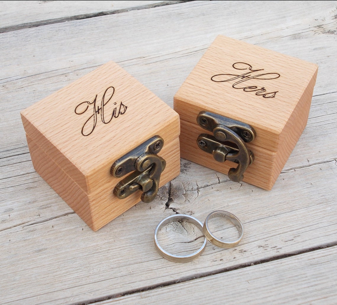 Ring box wedding ring box engagement ring box ring bearer box | Etsy