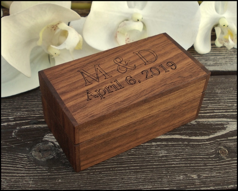 Rustic ring bearer box reclaimed wood ring box wood ring box | Etsy
