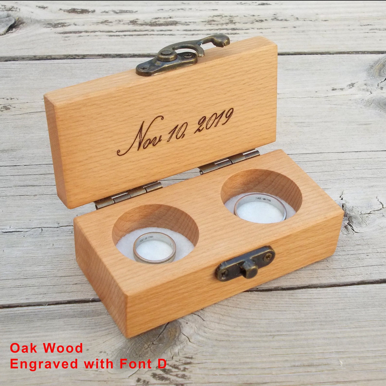 WALNUT Rustic Ring Bearer Box Wood Ring Box Wood Ring Box - Etsy