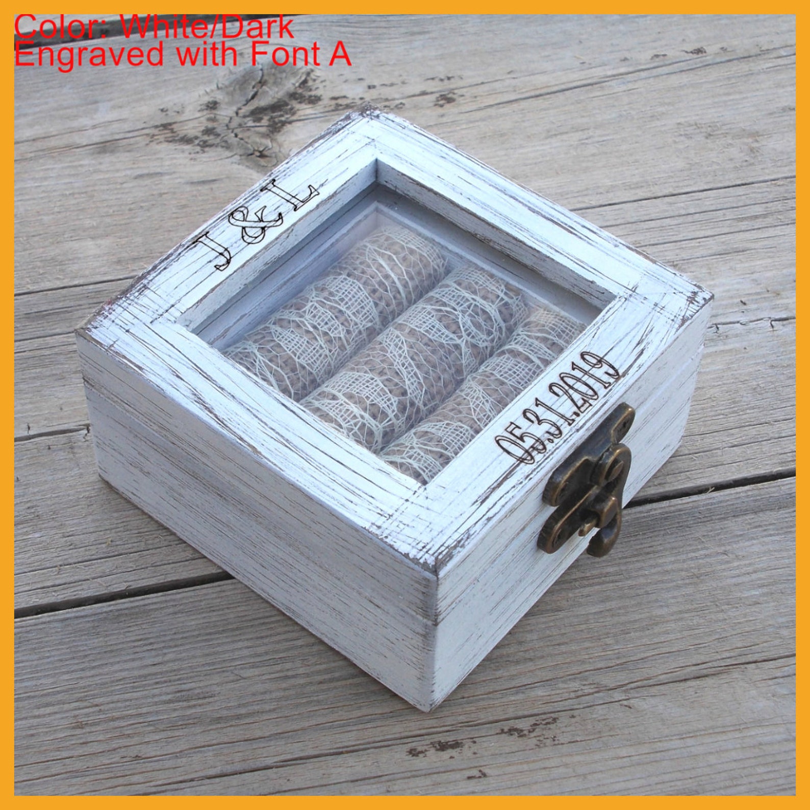 Rustic Ring Bearer Box Reclaimed Wood Ring Box Wood Ring Box - Etsy