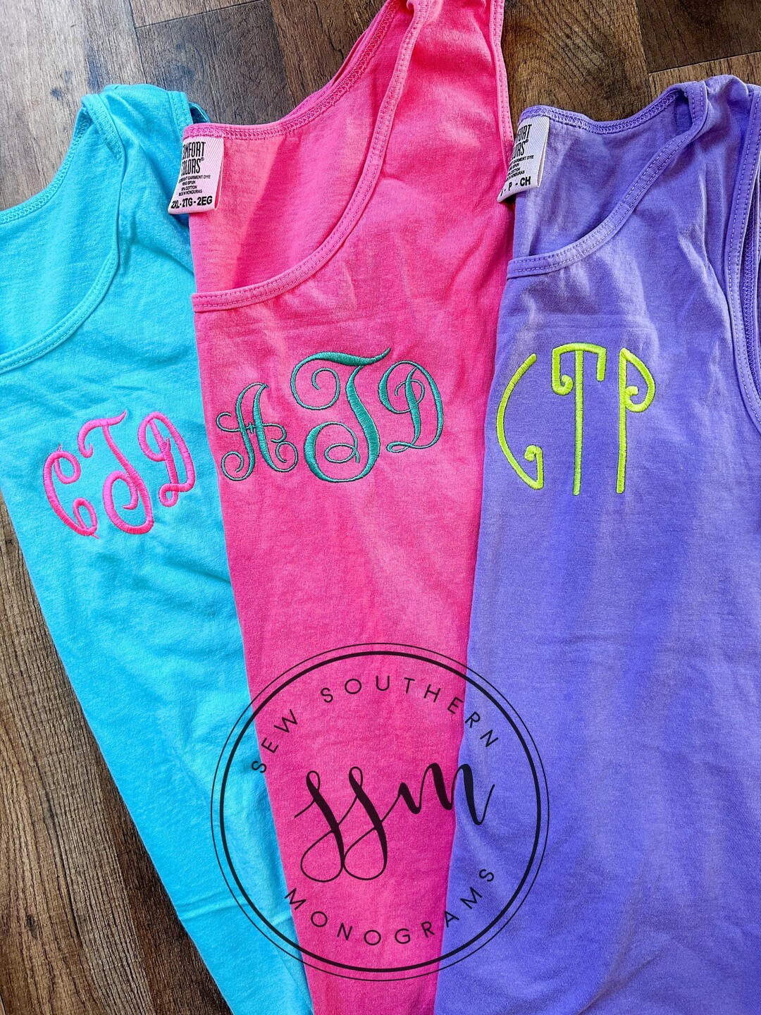 Surprise Comfort Color Tanks With Monogram, Summer Fun - Etsy