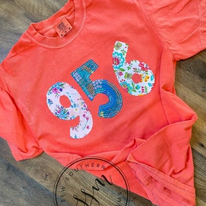 NEW* Zip Code OR Area Code Appliqued Tee - Etsy