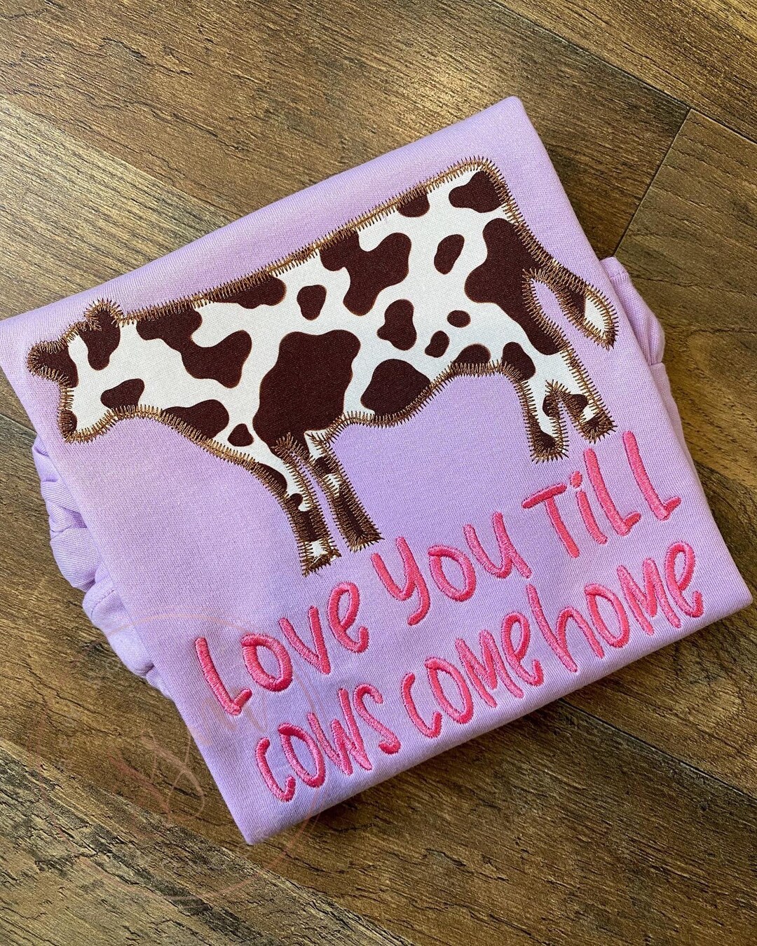 Love You Till Cows Come Home- Cow Print- Applique Ruffle Tee - Etsy