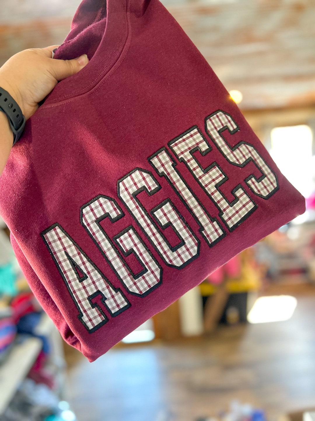Aggies Sweatshirt. School Spirit- Unisex Sizing- Maroon - Etsy