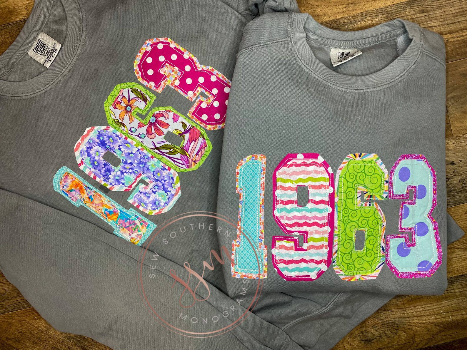 Funky Raggy Appliqued Sweatshirt- Custom Year - Customizable - Etsy