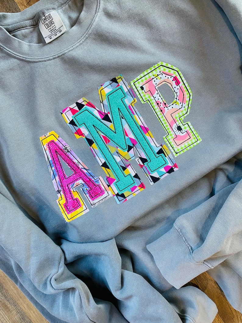 Funky Raggy Appliqued Sweatshirt School Spirit - Etsy