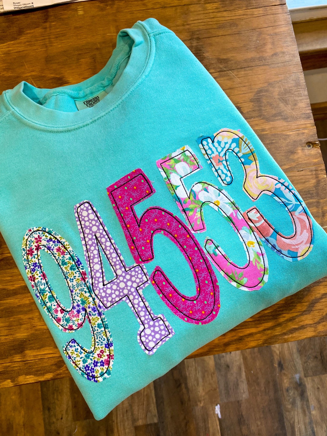 Zip Code OR Area Code Appliqued Sweatshirt Sizing Unisex - Etsy