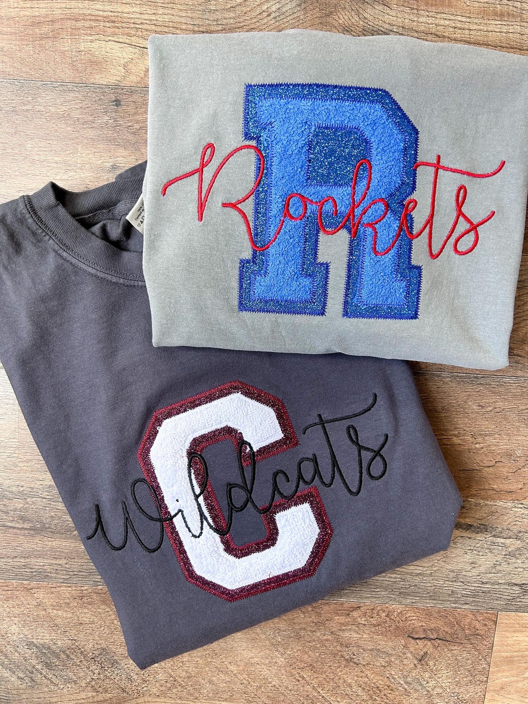 Single Letter Custom Patch App Spirit Tees With Mascot - Completely ...