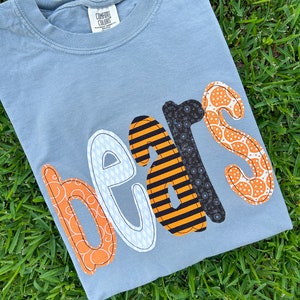 Custom School Spirit Tees, Applique- Monogram - Etsy
