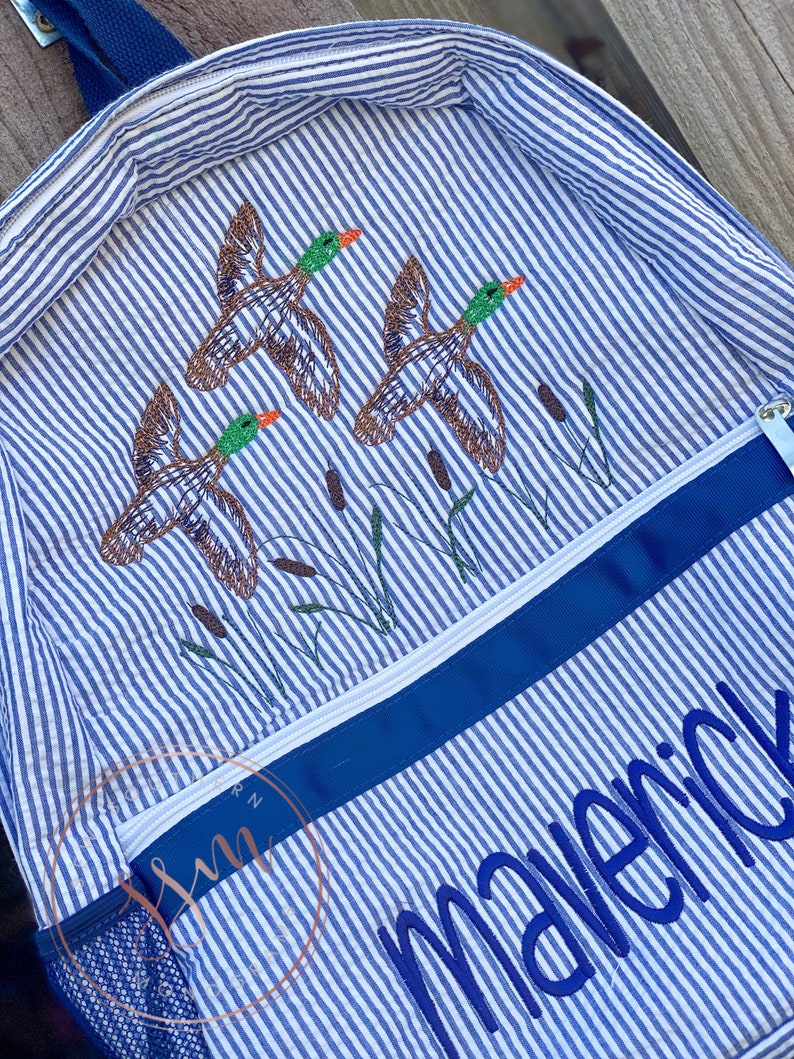 Flying Mallards-ducks Seersucker Backpack Diaper Bag | Etsy