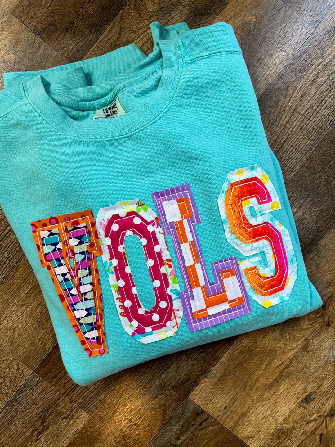 Funky Raggy Appliqued Sweatshirt School Spirit Fun Colors - Etsy