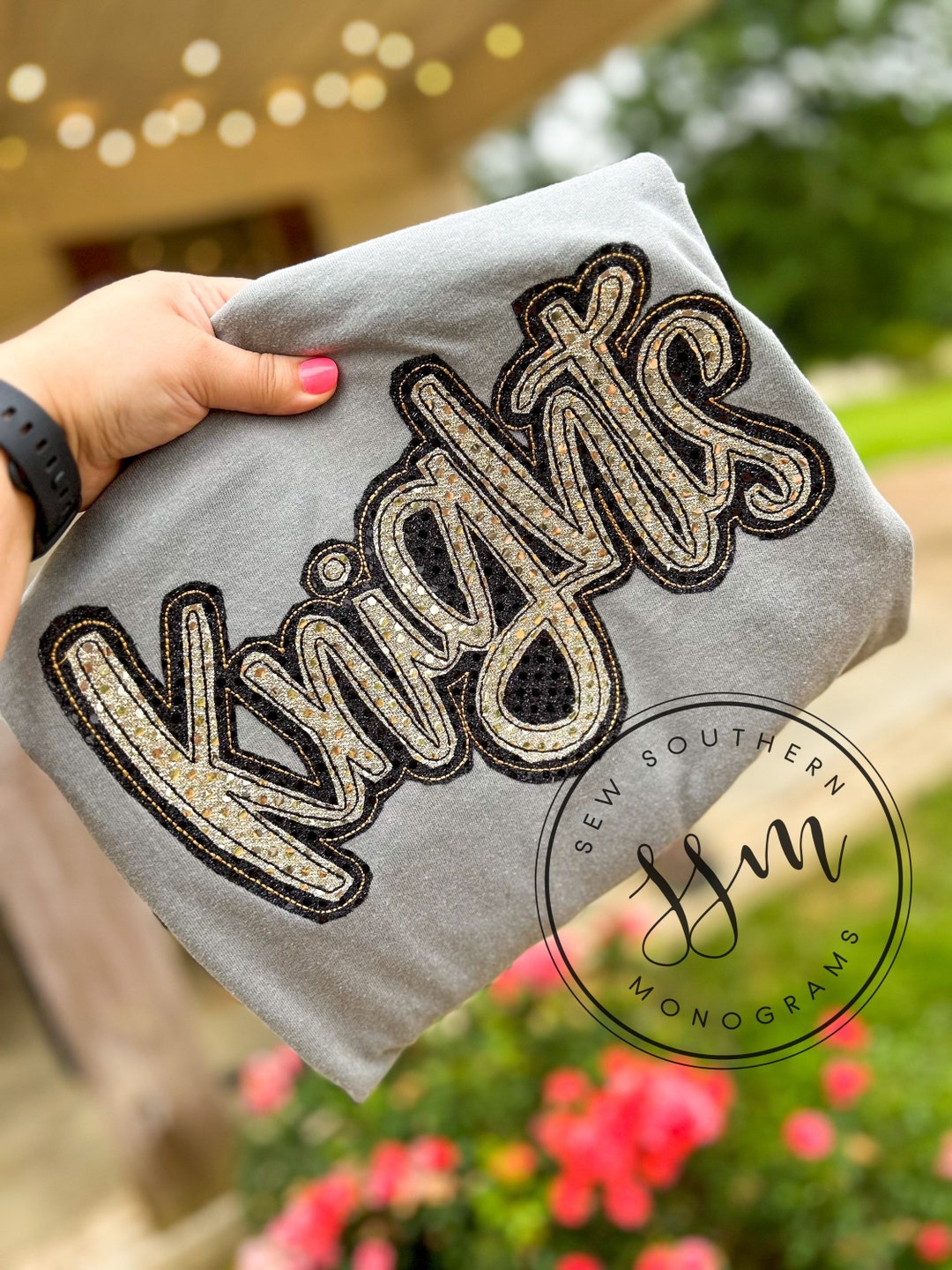 Double Stacked Mascot Teams Applique Sequin Team Colors. - Etsy