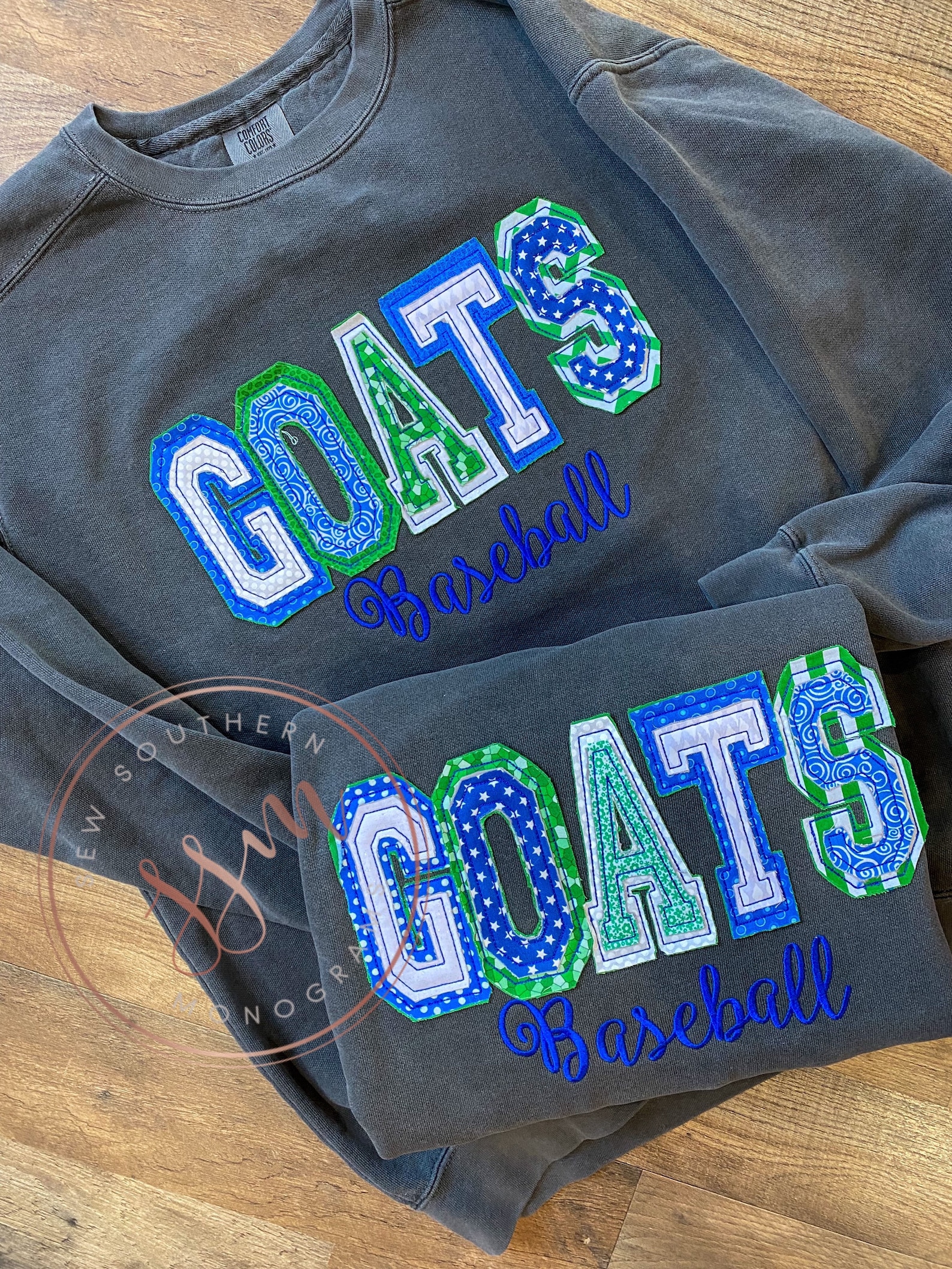 School Spirt Raggy Appliqued Sweatshirt With Mascot - Etsy