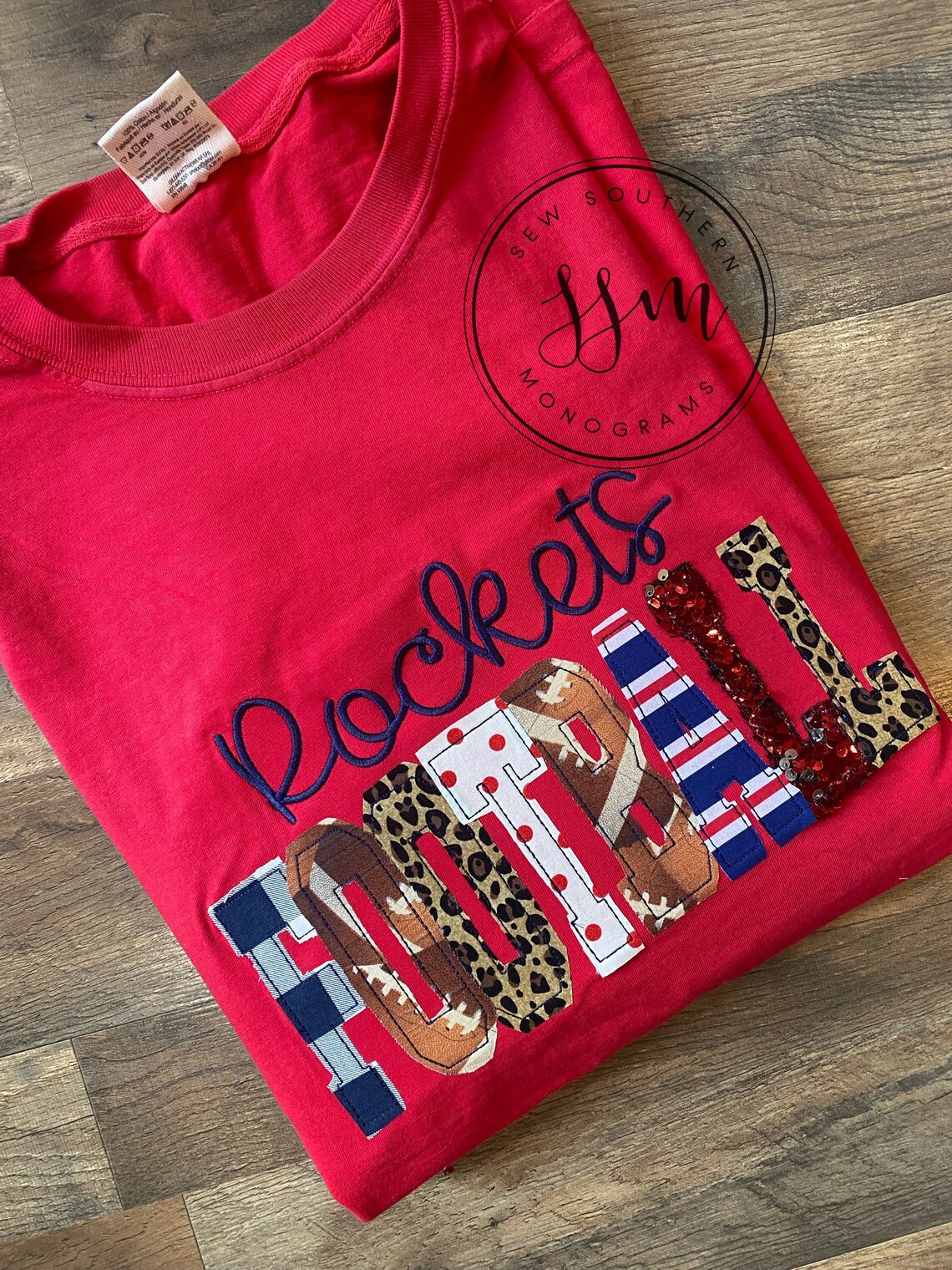 Appliqued Custom Team Tee-football, Sports- Comfort Colors - Etsy