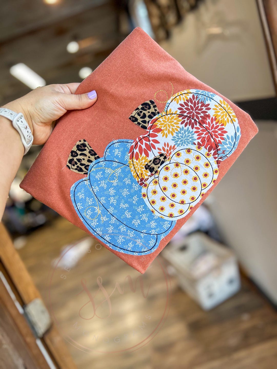 NEW Rust Pumpkin Trio Applique Tees - Etsy