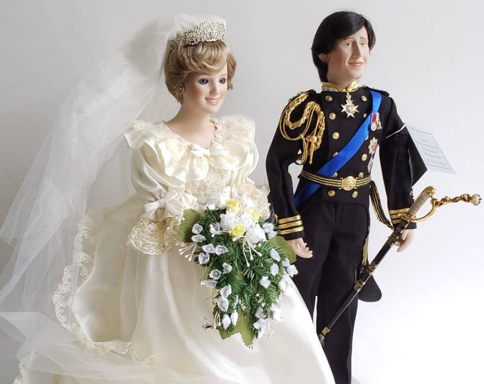 Prince Charles Bridegroom Doll and Princess Diana Bride Doll, THE ...
