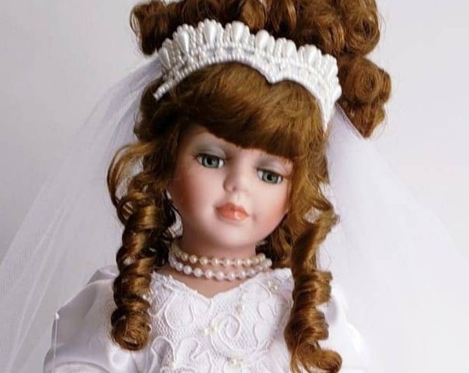 Genuine Fine Bisque Porcelain Bride Doll, Limited Edition, Bride ...