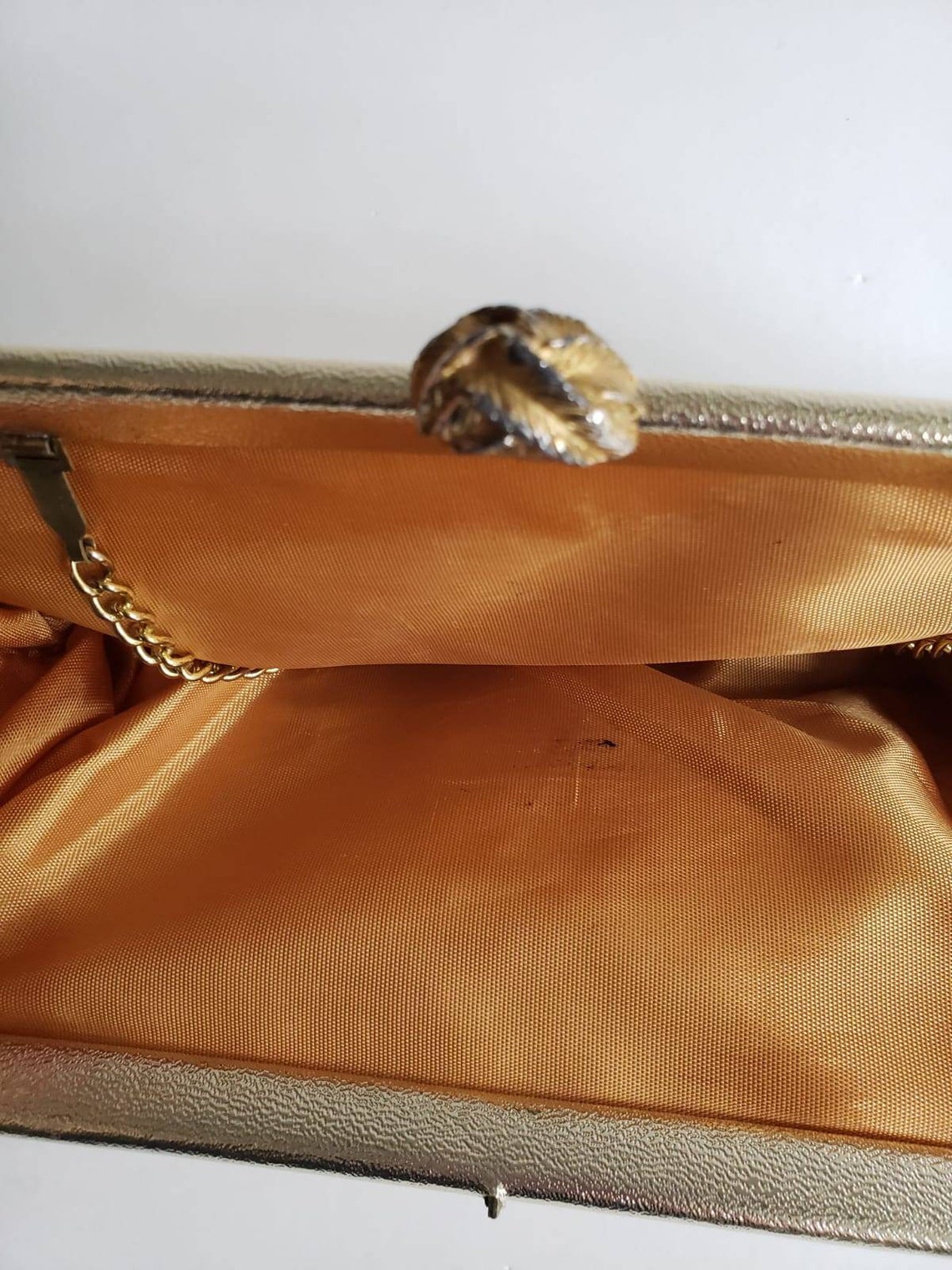 GOLD EVENING PURSE Vintage Metallic Gold Party Purse | Etsy