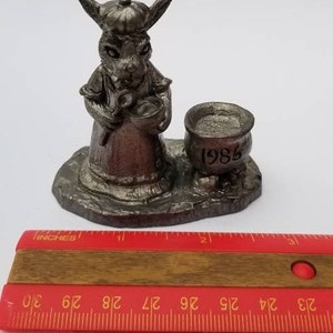 Michael Ricker Pewter Mary Gretchen Rabbit With Cooking Pot Figurine ...