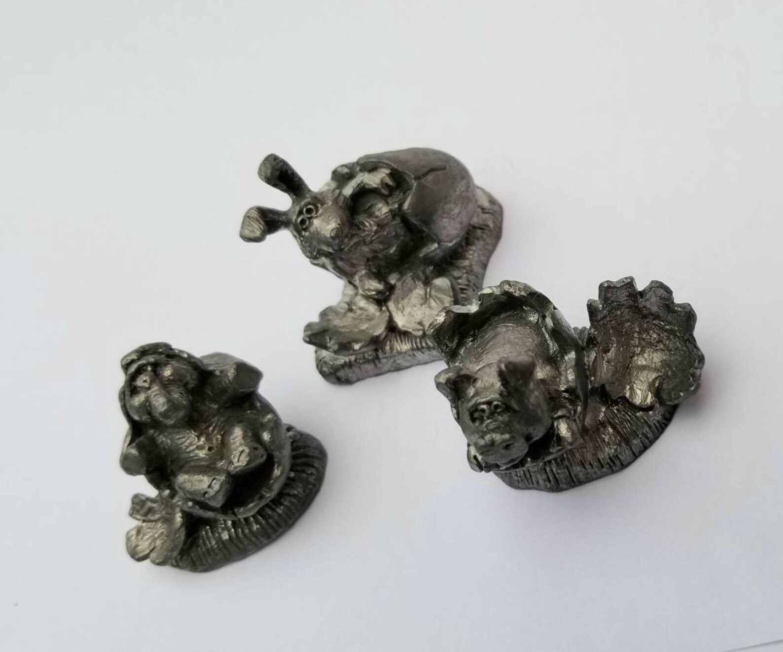 Michael Ricker Pewter Set of Figurines Hatching From Egg Figurine ...