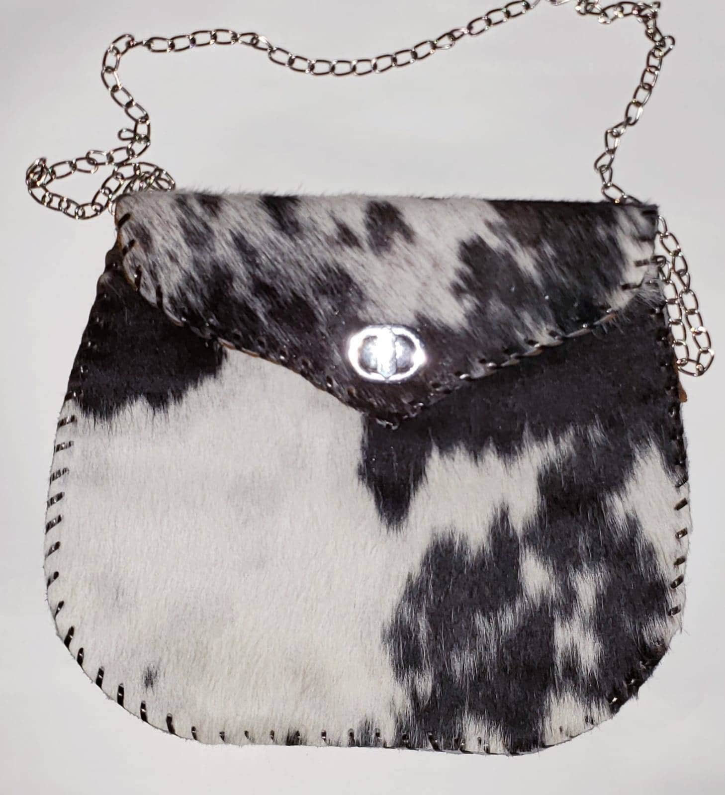 Genuine Cow Hair Purse, Genuine Leather Purse, Cowhide Leather Shoulder ...