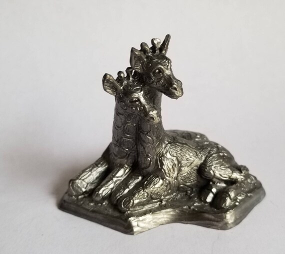 Michael Ricker Pewter Giraffes Figurine Giraffes Gift of Love | Etsy