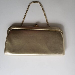 GOLD EVENING PURSE, Vintage Metallic Gold Party Purse, vintage Gold ...