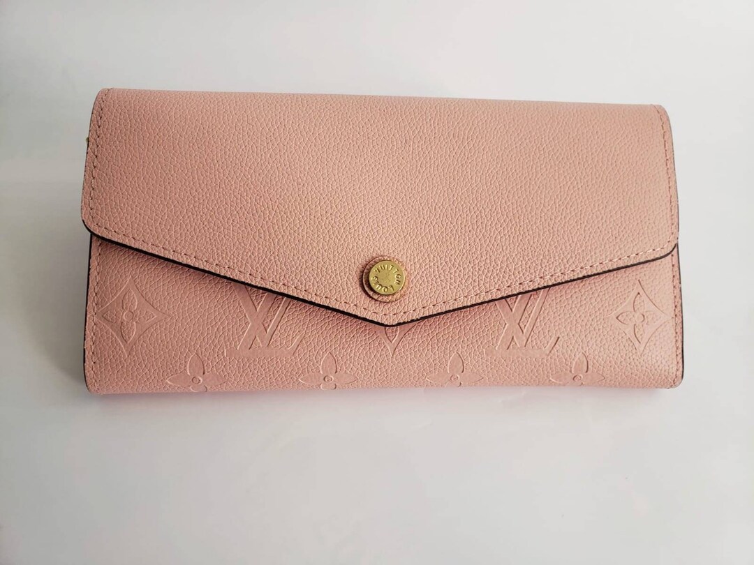 Pink Louis Vuitton Wallet Sarah Wallet NM Rose Ballerine Gold Tone ...