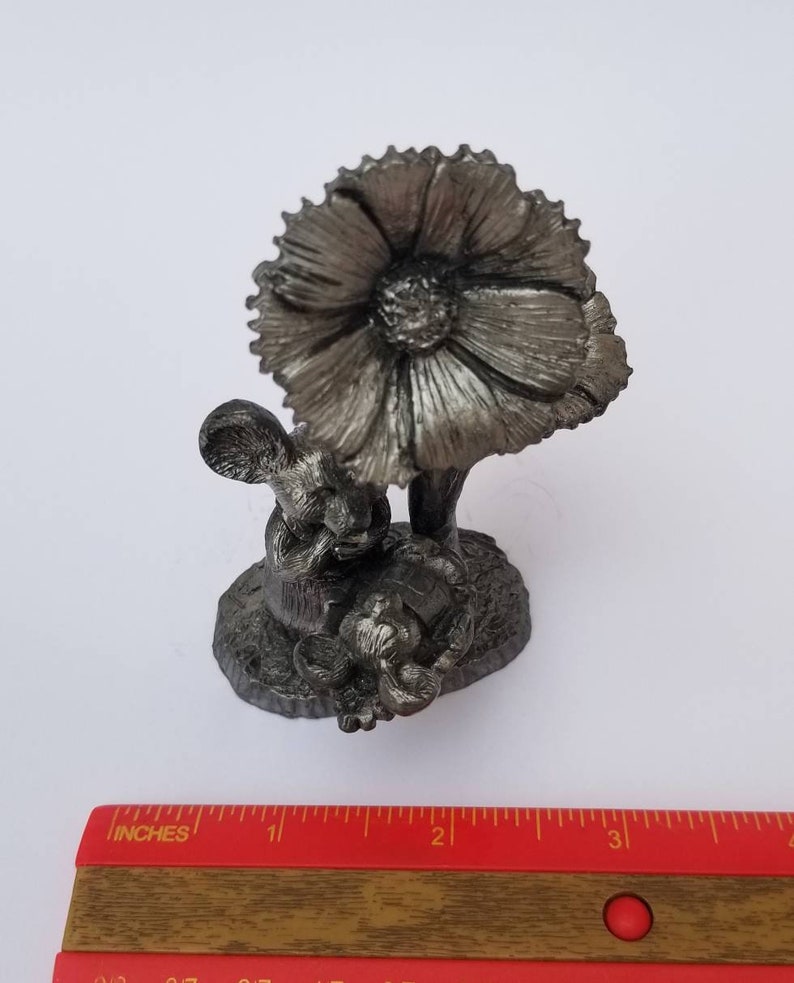 Michael Ricker Pewter Mice and Flower Figurine Michael Ricker | Etsy