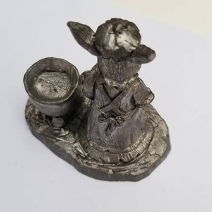 Michael Ricker Pewter Mary Gretchen Rabbit With Cooking Pot Figurine ...