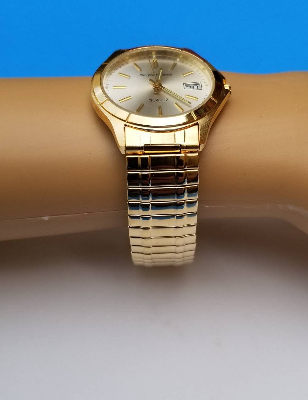 Authentic Unisex Sergio Valente Quartz Watch Gold Plated, Like NEW ...