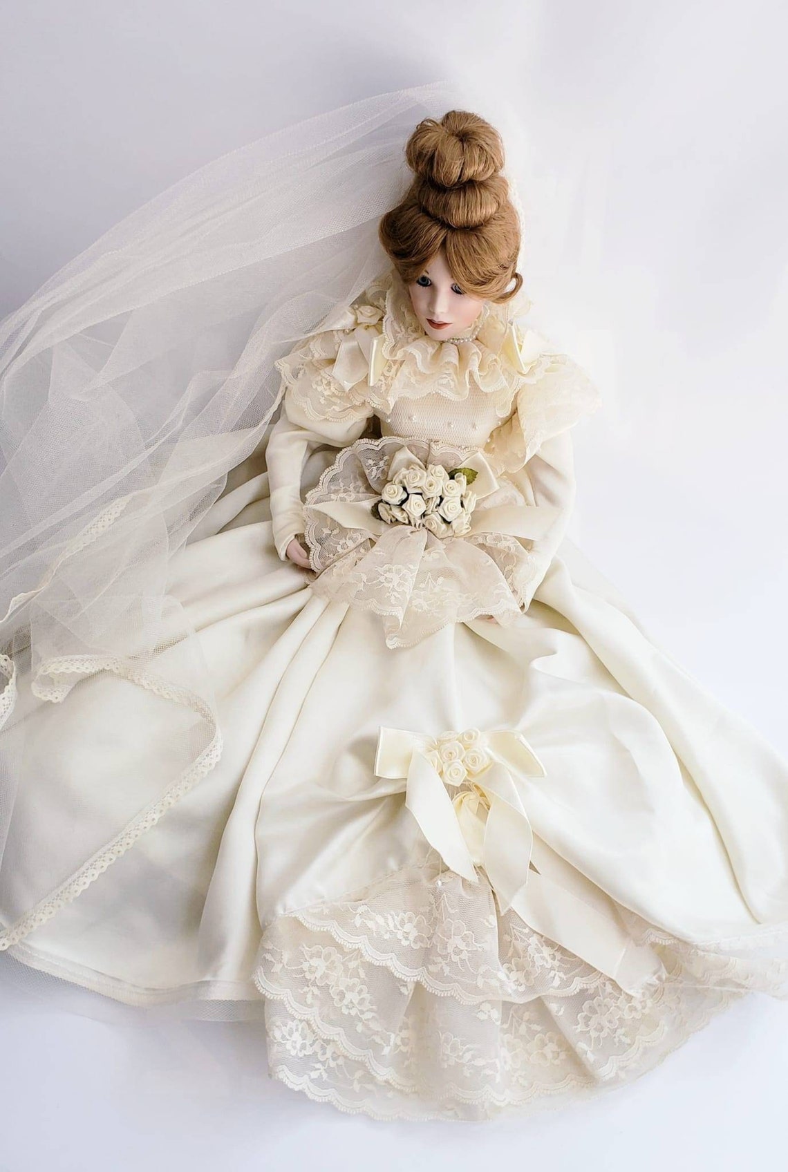 Tall Porcelain Doll A PORTRAIT of INNOCENCE Porcelain Bride - Etsy