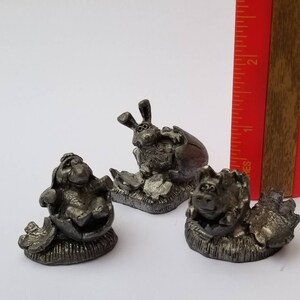 Michael Ricker Pewter Set of Figurines Hatching From Egg Figurine ...