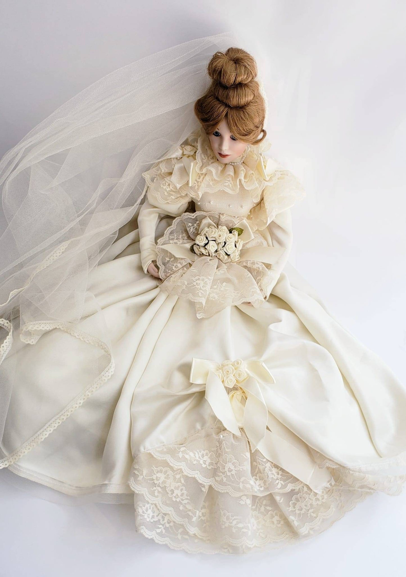 Tall Porcelain Doll A PORTRAIT of INNOCENCE Porcelain Bride - Etsy