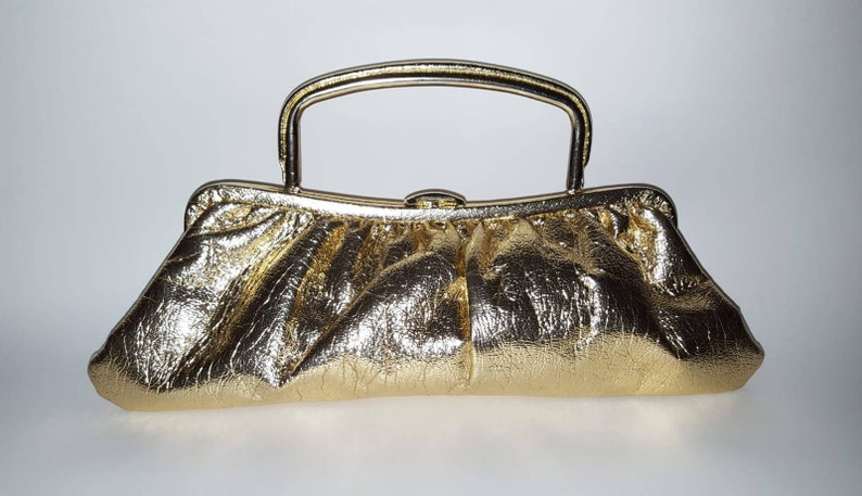 GOLD EVENING PURSE, Vintage Metallic Gold Party Purse,vintage Gold ...