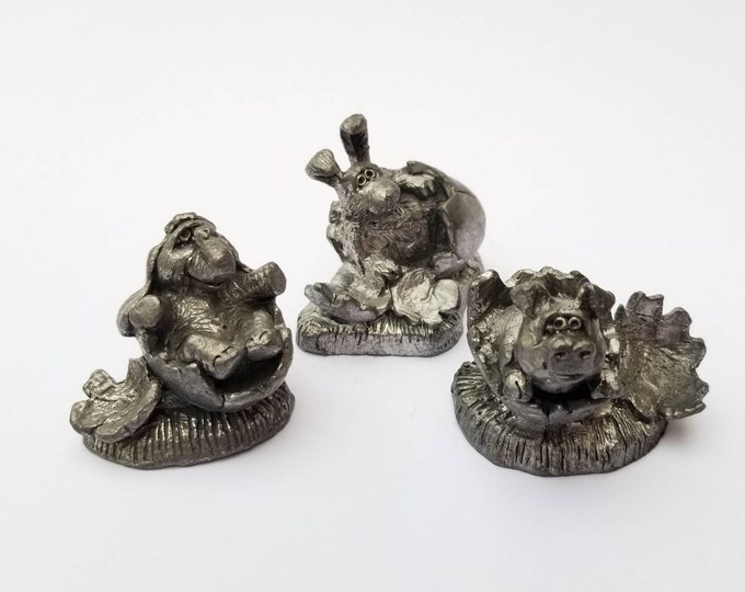 Michael Ricker Pewter Set of Figurines Hatching From Egg Figurine ...