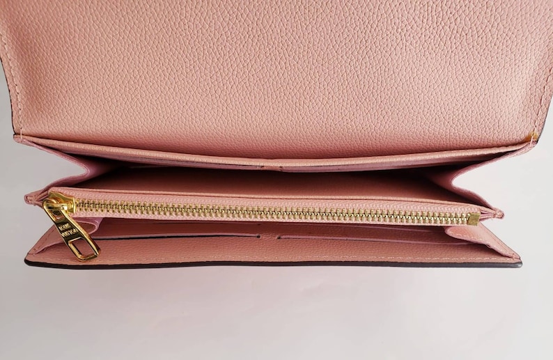 Pink Louis Vuitton Wallet Sarah Wallet NM Rose Ballerine Gold - Etsy
